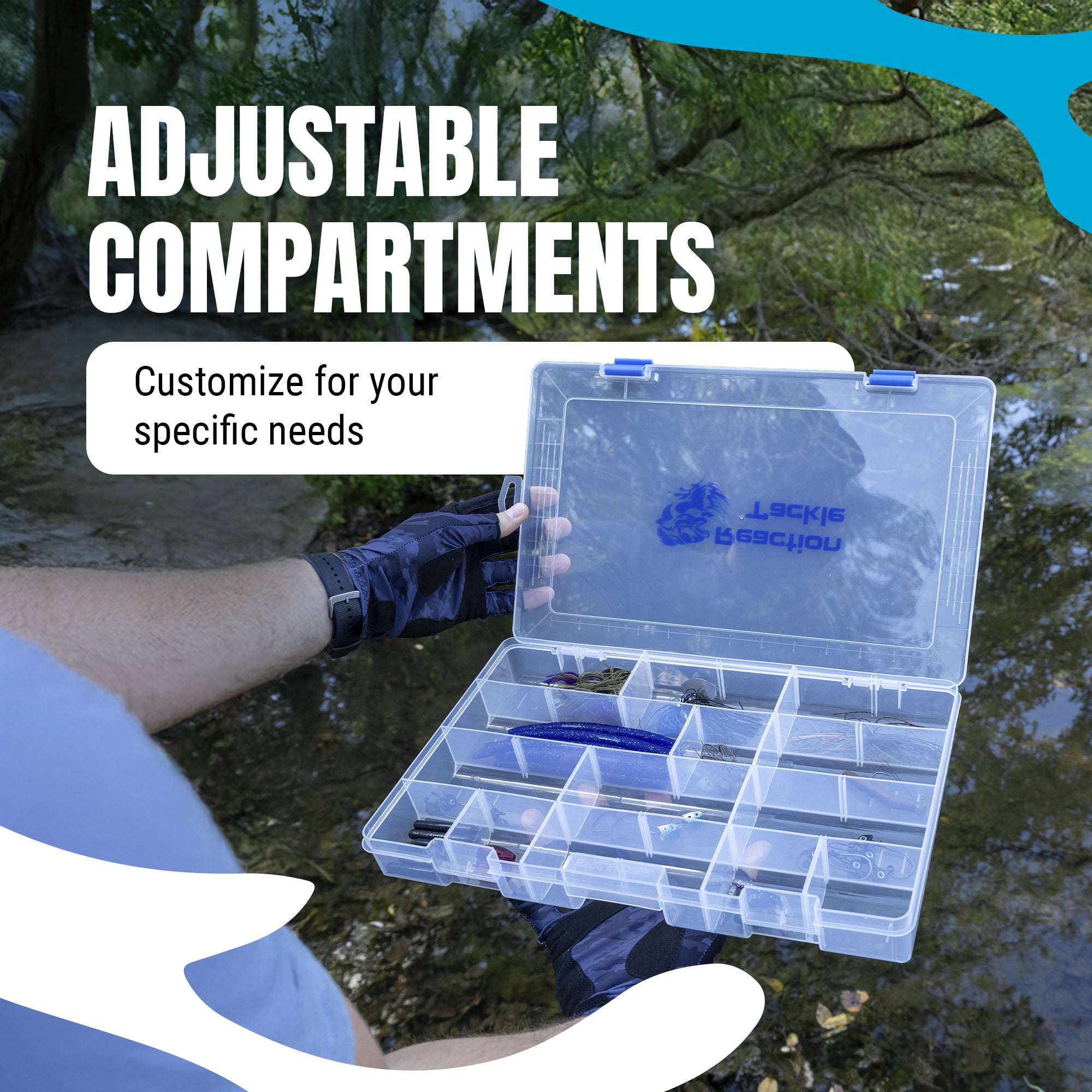 Reaction Tackle Basic Tackle Tray- Affordable, Lightweight Design with ...