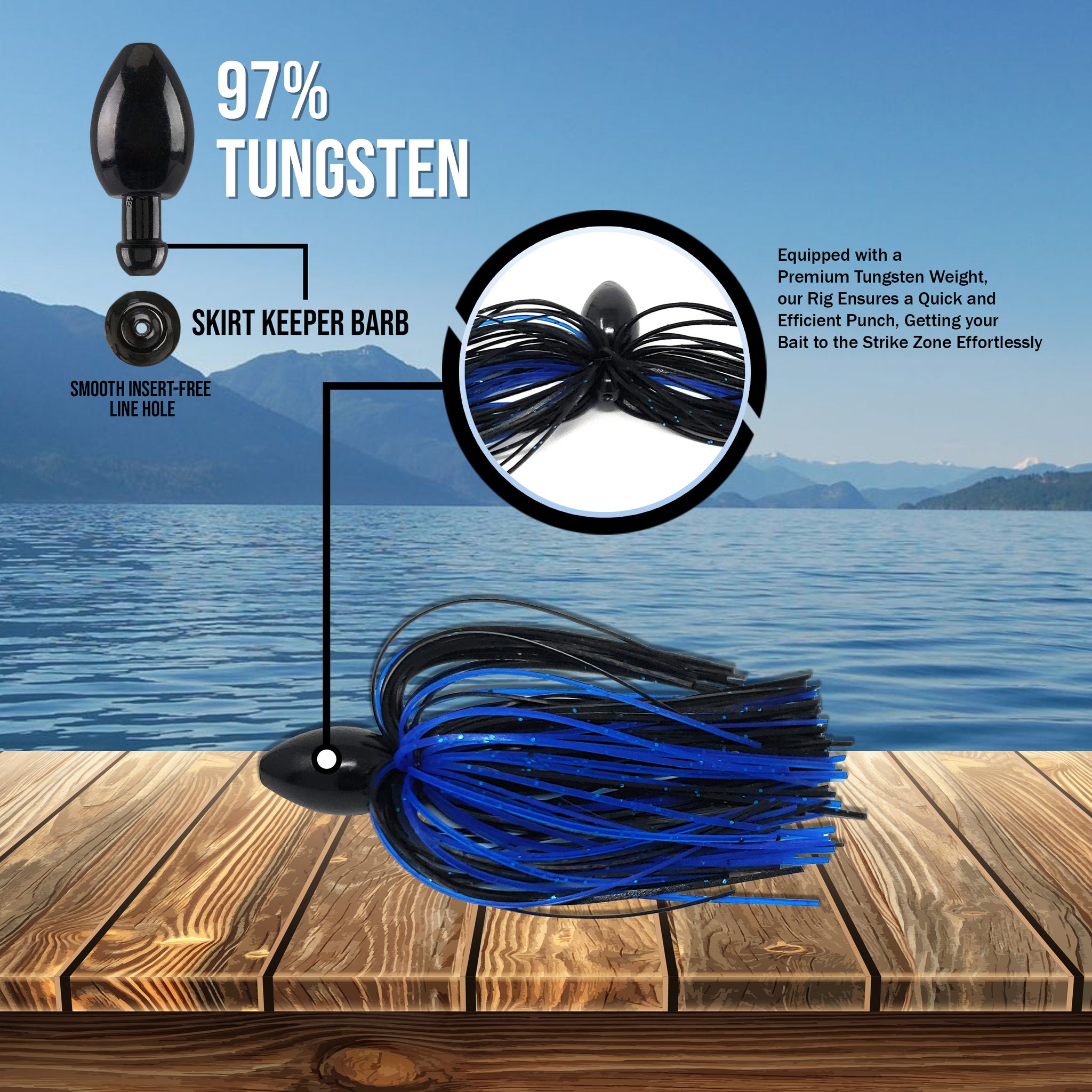 Reaction Tackle Tungsten Punch Rig/Punch Weight with Skirt | Reaction ...